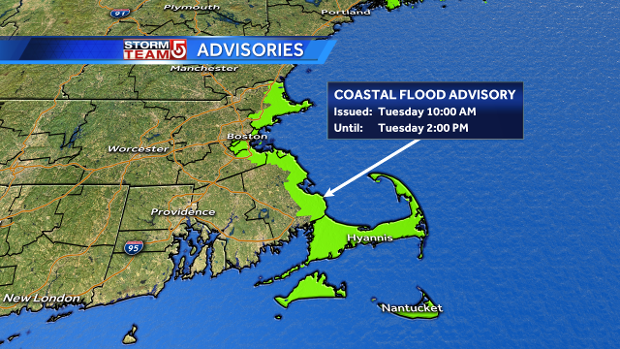 Coastal flooding concerns Tuesday & Wednesday