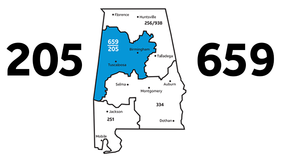 205 659 New Area Code Approved For Central Alabama 205-659-new-area-code-approved-for-central-alabama