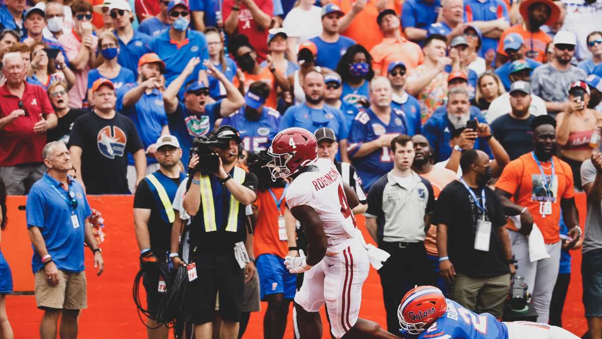 Alabama Florida football final score Swamp