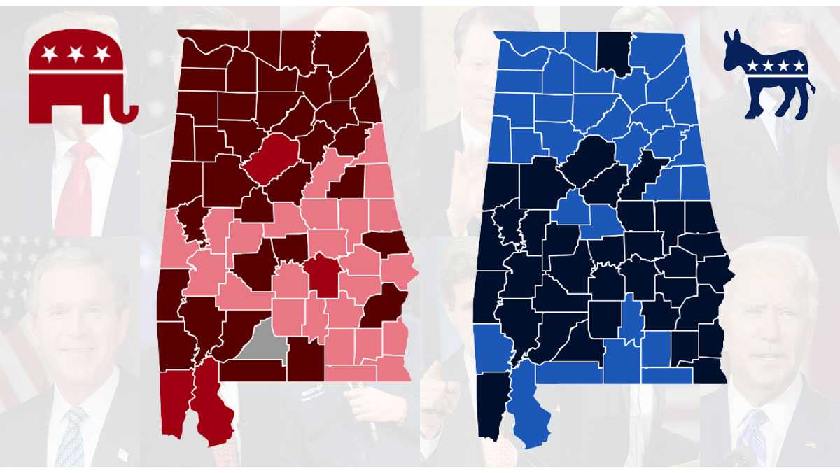 Alabama presidential primary elections since 2004