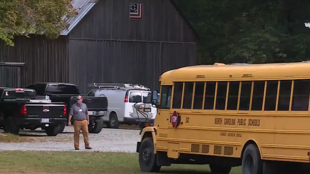 PHOTOS: Alamance school bus crashes into building