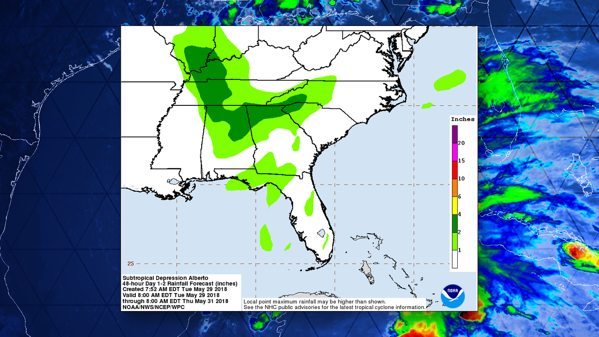 GRAPHICS: Subtropical Storm Alberto
