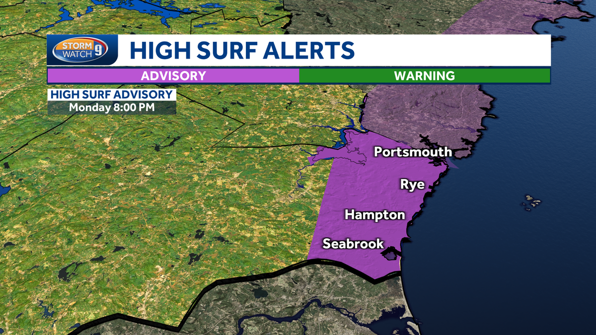 High surf advisory in effect along New Hampshire's coast