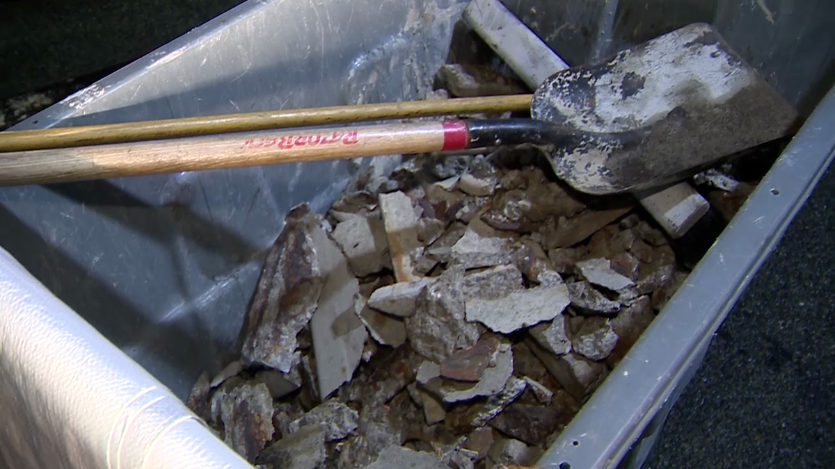 Part of Alewife garage closed after rubble falls from ceiling