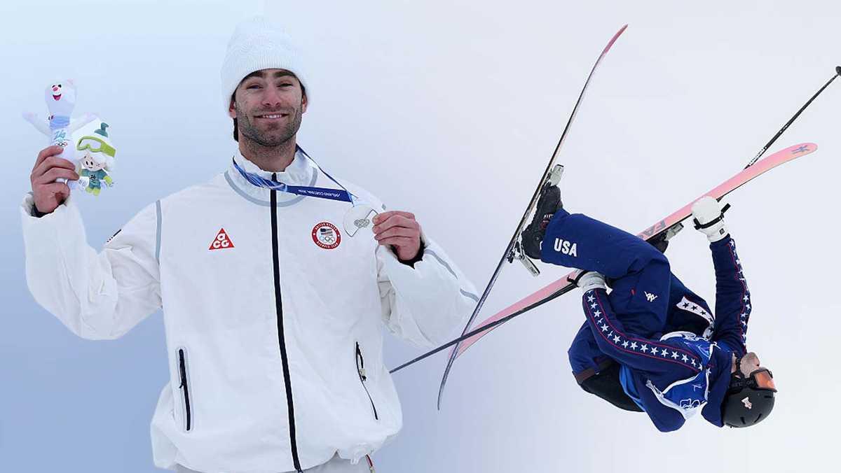 Watch: Team USA's Alex Hall wins slopestyle Olympic silver medal