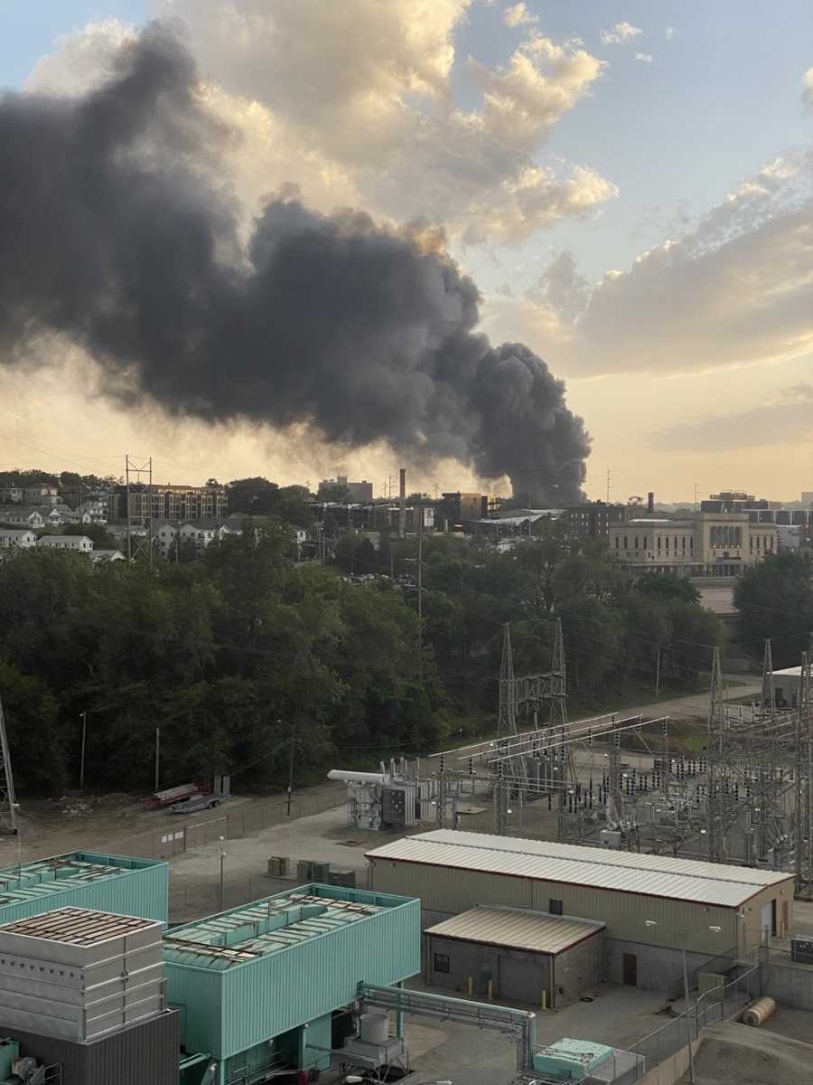 PHOTOS: 3-alarm chemical fire as captured by viewers across Omaha