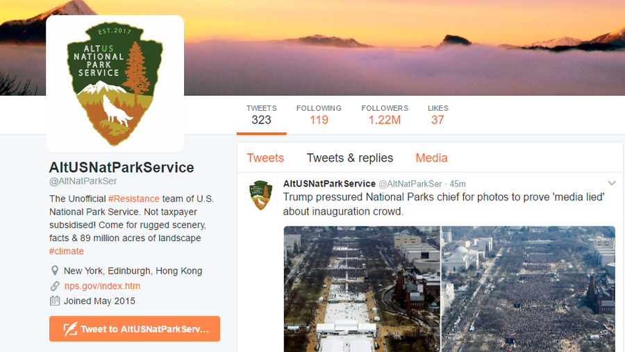 As Trump muzzles Parks Service, unverified 'alternative' accounts flourish