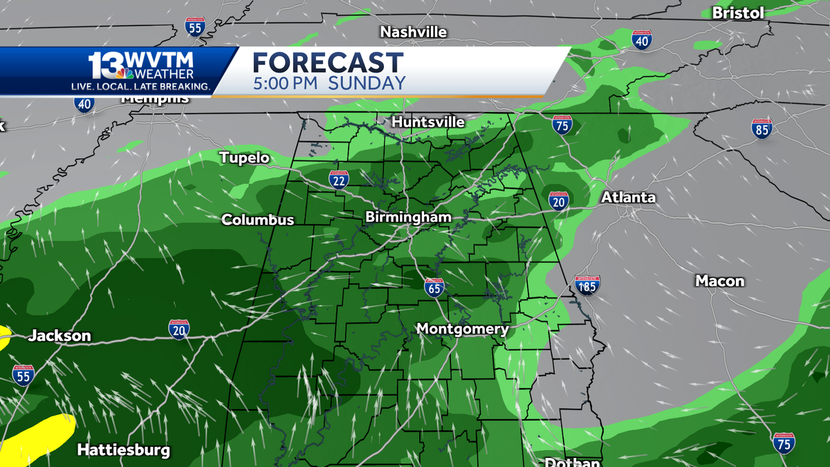 Dry weather to start the weekend, rain arrives Sunday