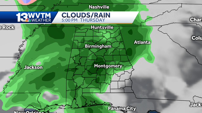 Impact weather on Thursday for central Alabama