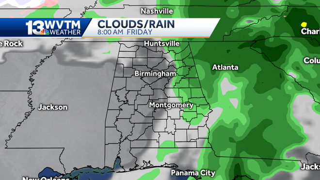 Impact weather on Thursday for central Alabama