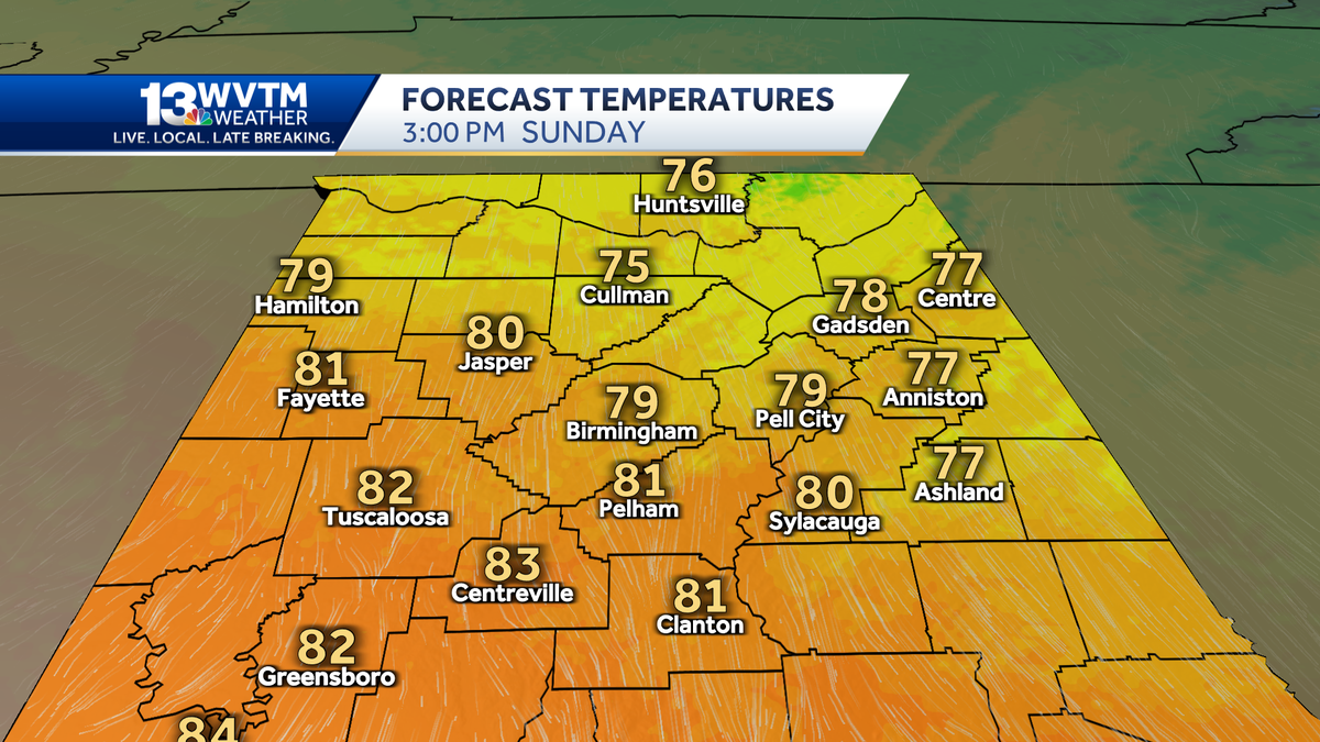 Dry again Sunday with above average temperatures