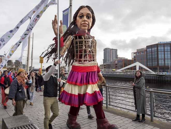 12-foot puppet comes to Alabama as a symbol for human rights