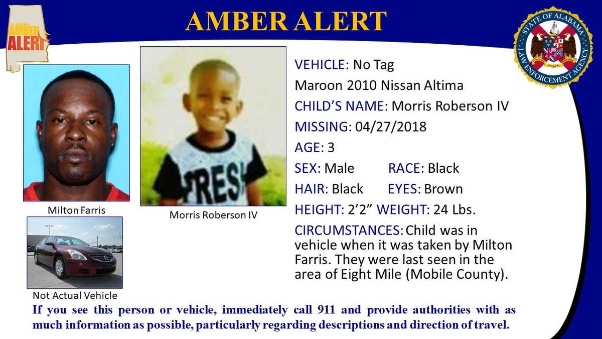 AMBER Alert issued for 3-year-old boy in Alabama