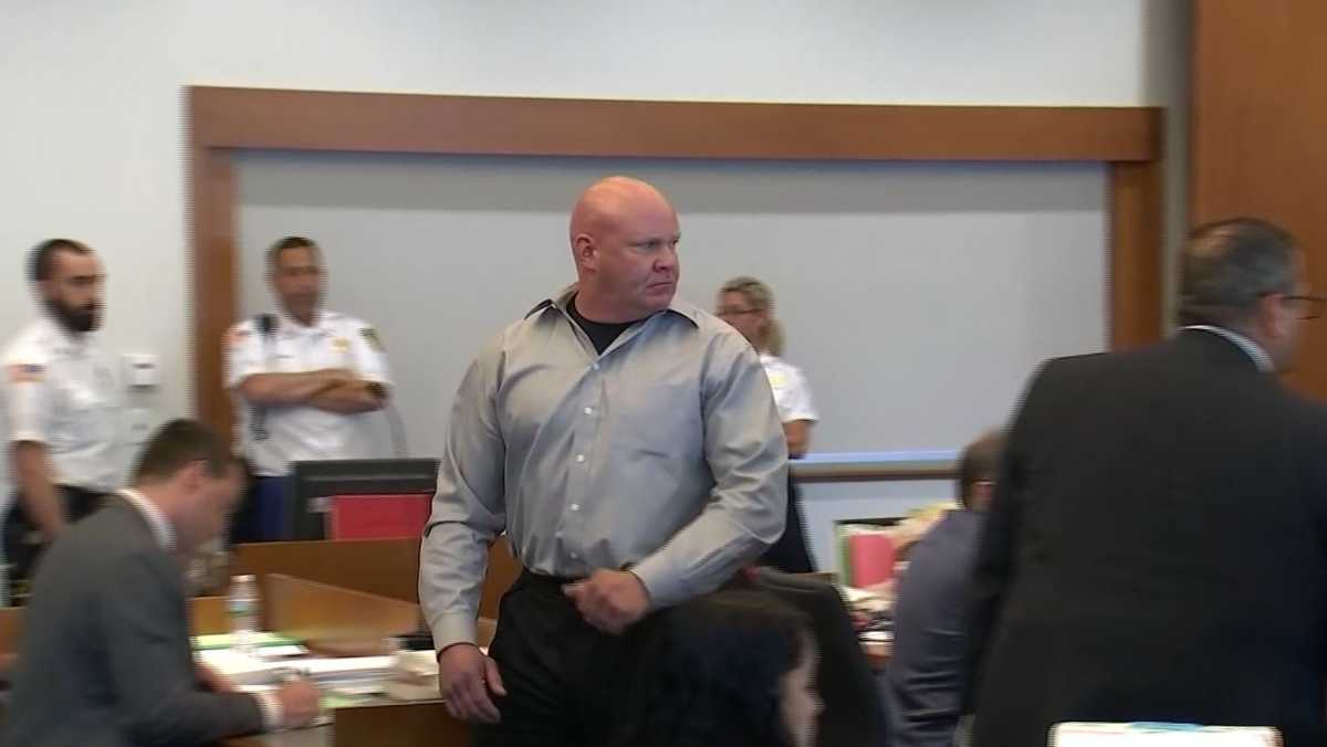 Veteran police officer accused of slamming son's face into bathroom wall