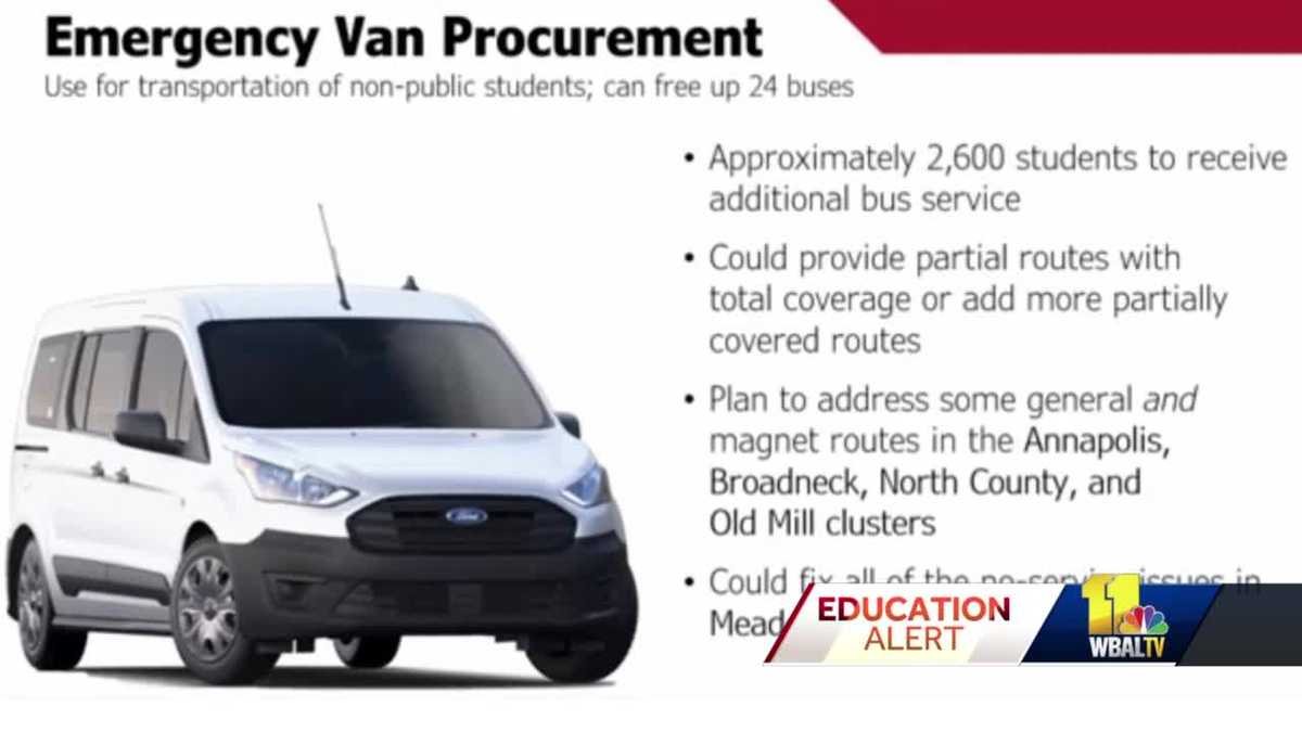 AACPS to use vans to transport some students to school