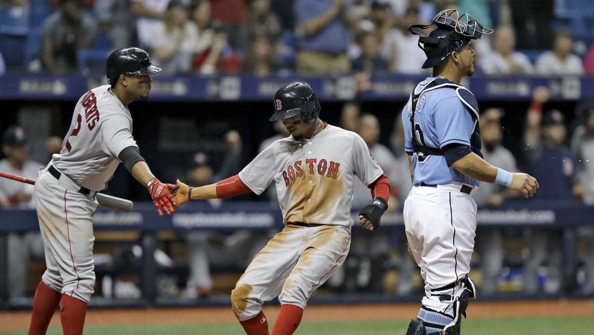 Velazquez, Red Sox take 3 of 4 from the Rays with 2-1 win