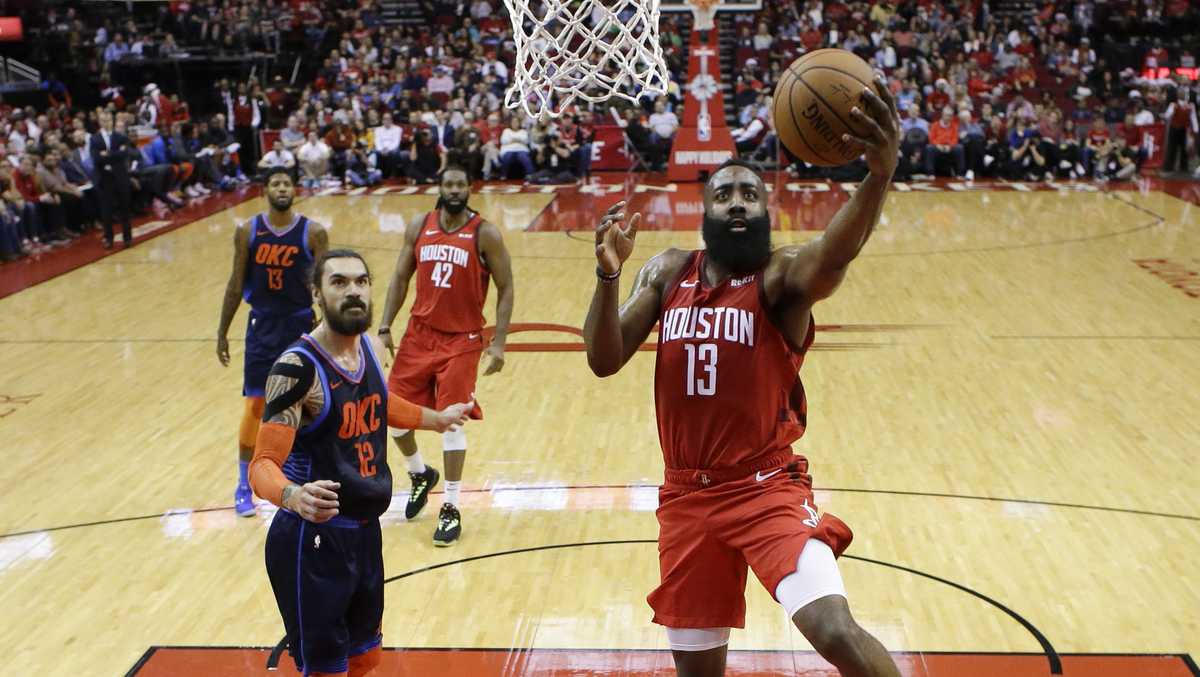 Harden's 41 helps Rockets over Thunder 113-109