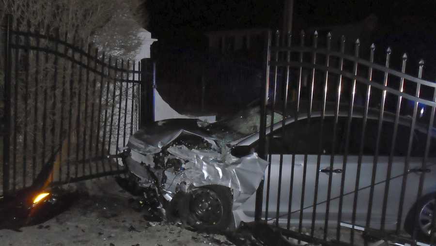 Car being chased by police crashed into Taylor Swift's gate