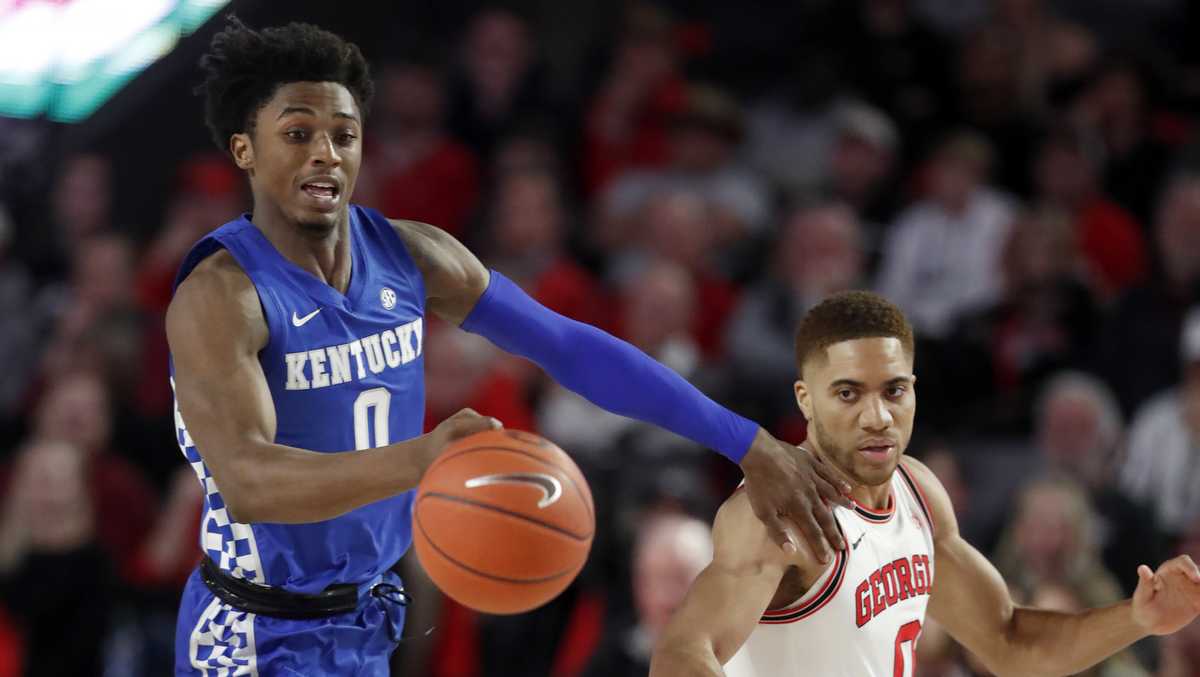 No. 14 Kentucky takes control late, beats Georgia 78-69