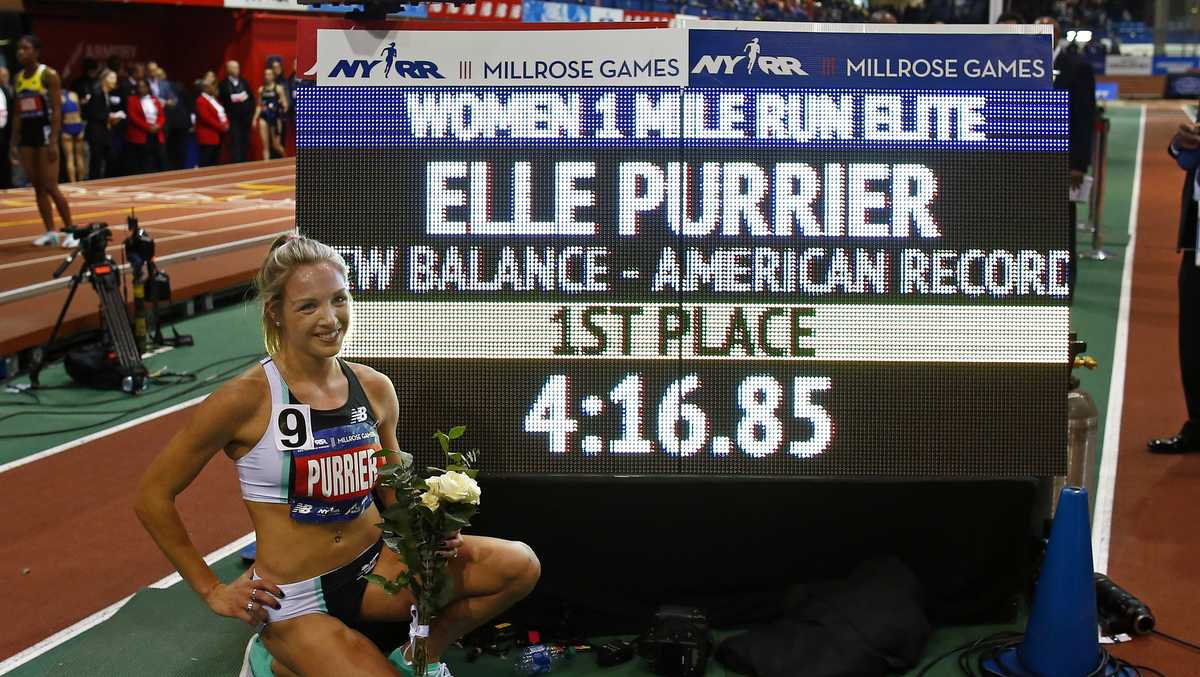 Vermont native Elle Purrier sets US indoor mile record