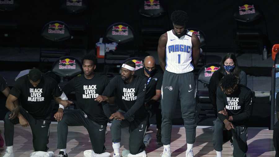 Jonathan Isaac becomes first player to stand for anthem in NBA bubble