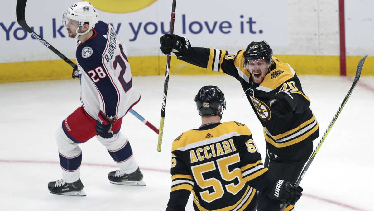 Coyle scores 2, leads Bruins to 3-2 OT win over Columbus
