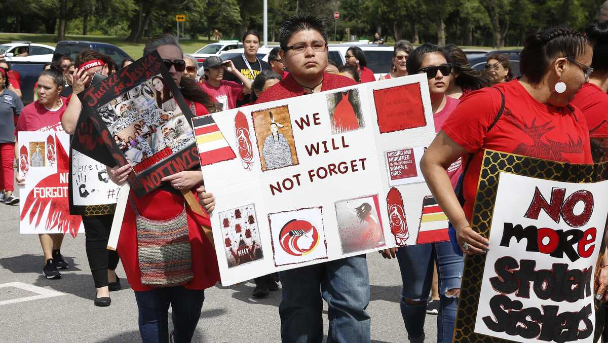 Families of missing indigenous women march in Oklahoma