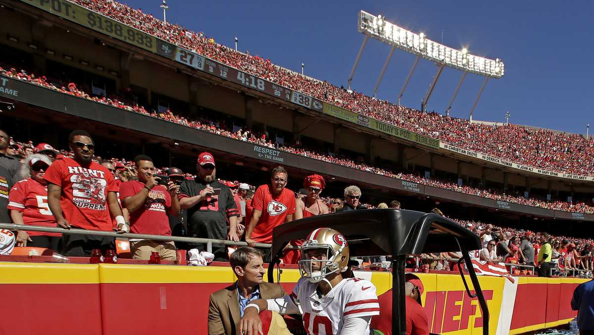 49ers lose QB Jimmy Garoppolo to season-ending knee injury