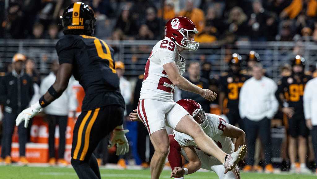 Meet OU's powerful kicker who went viral for pants, Tate Sandell