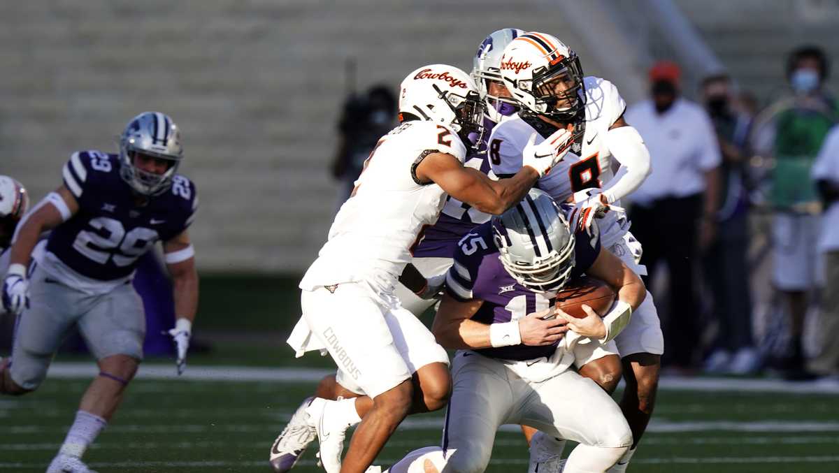 No. 14 Oklahoma State holds off Kansas State, 20-18