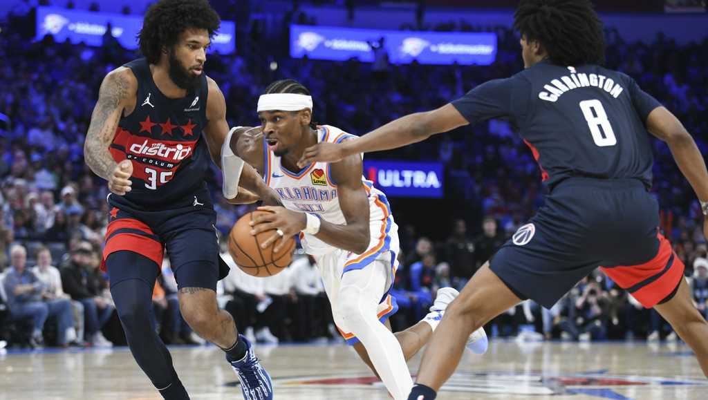 Shai Gilgeous-Alexander scores 41 in Thunder’s win over Wizards