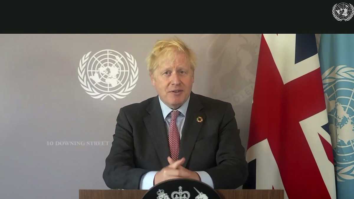 British Prime Minister Boris Johnson urges world leaders to unite ...