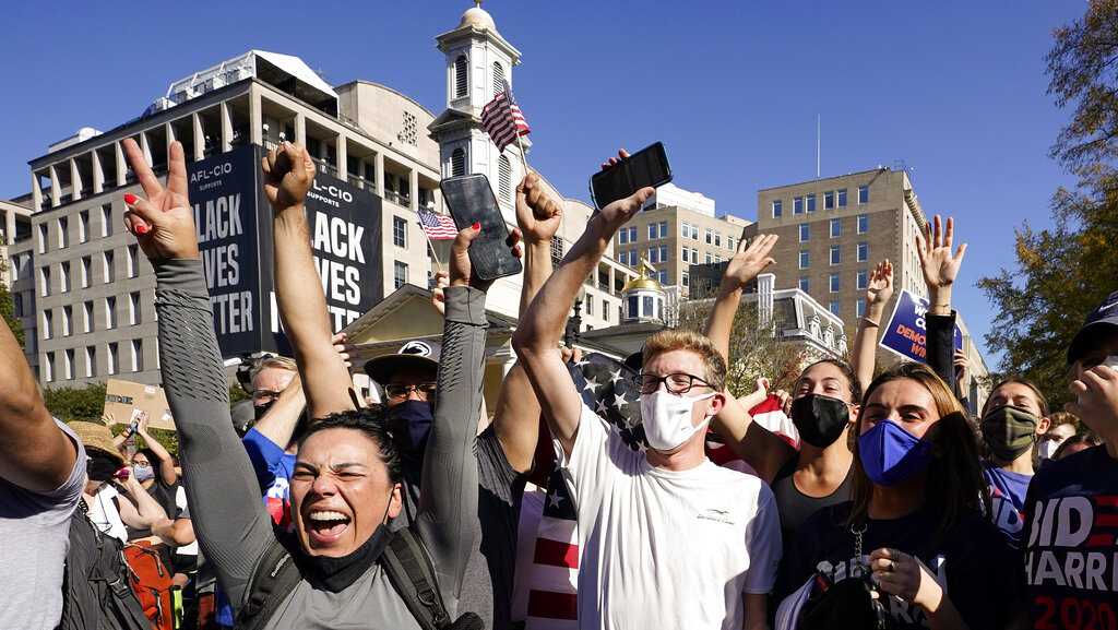 PHOTOS: Coast to coast, Americans react to Biden victory