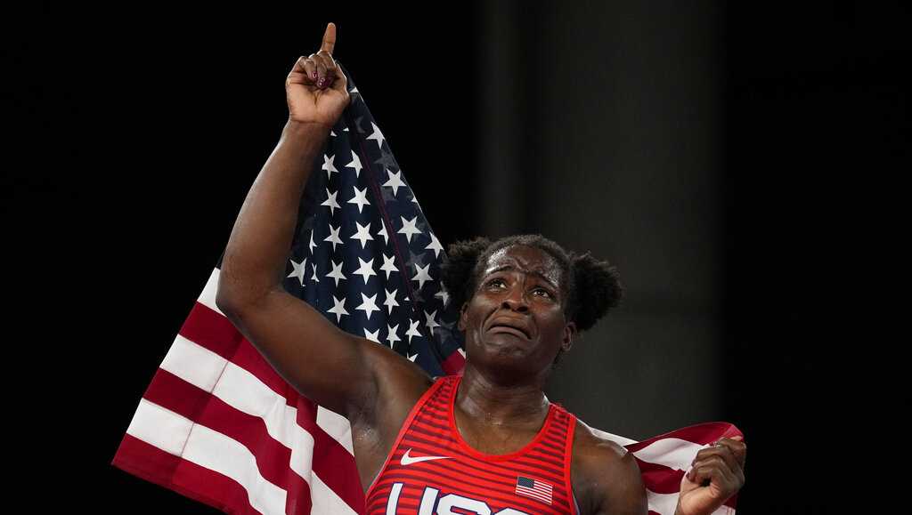 Tamyra Mensah-Stock becomes 1st U.S. Black woman to win wrestling gold