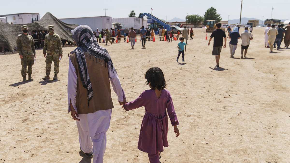 VIDEO: Here's a first look inside a US base housing Afghan refugees