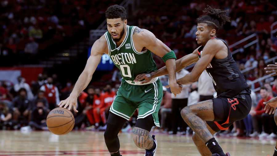 Jayson Tatum scores 31, Celtics get first win, 107-97 over Houston