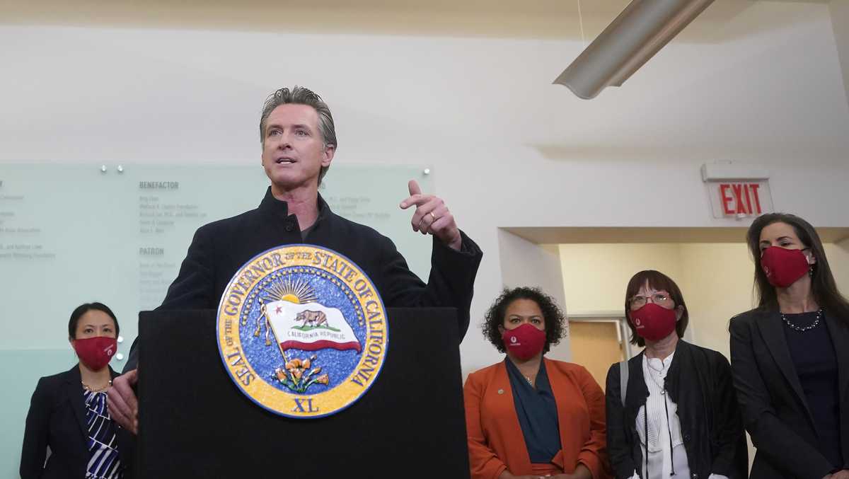 As California virus cases stop falling, Gov. Newsom urges caution