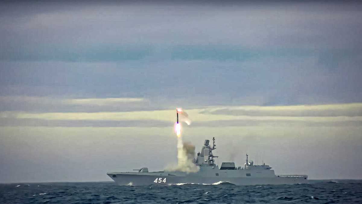 Russia test-fires its latest hypersonic Zircon missile