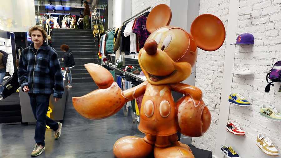 Oddball 6-foot 'Lobsta Mickey' statue returns to Boston