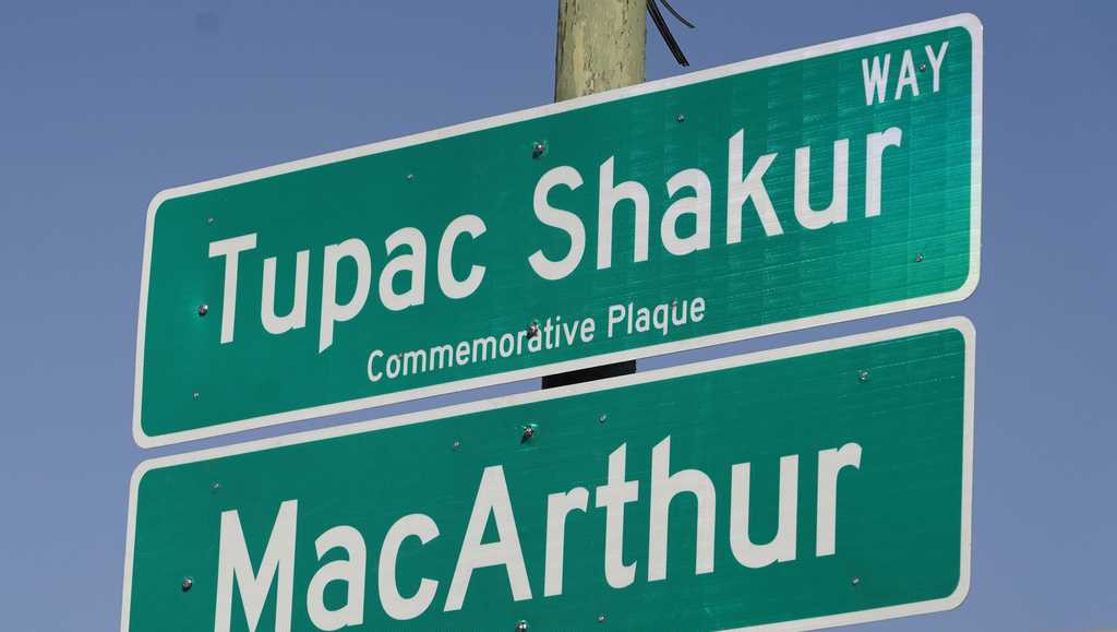 Tupac Shakur has an Oakland street named for him 27 years after his death