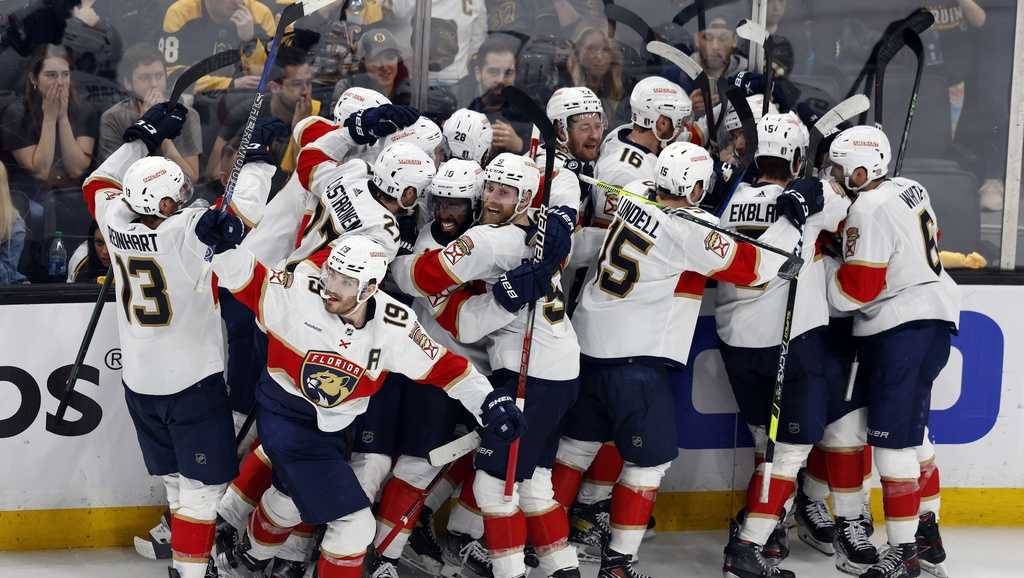 Panthers oust record-setting Bruins 4-3 in OT in Game 7