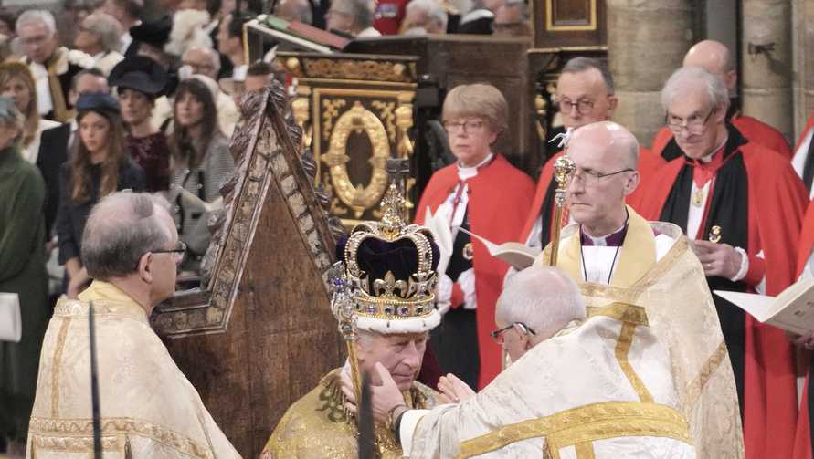 King Charles III crowned in ancient rite at Westminster Abbey