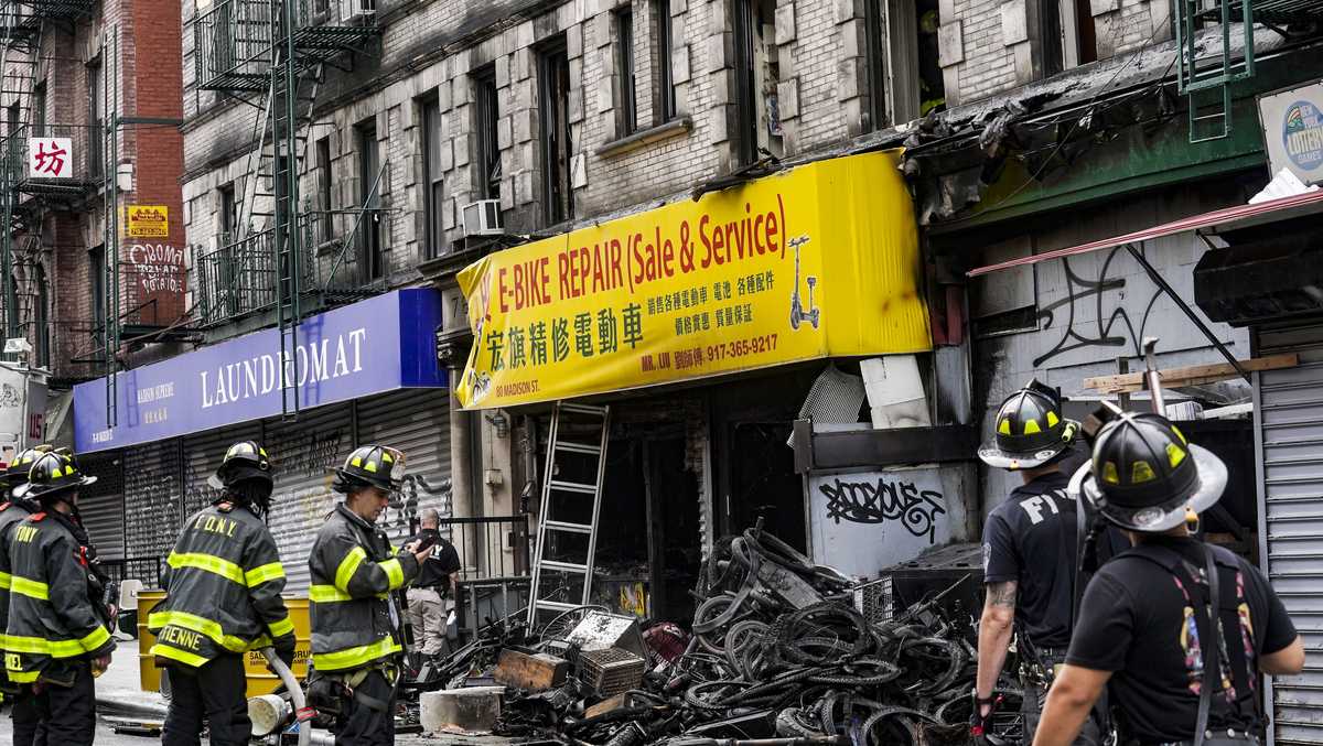 4 dead after battery causes fire at New York City e-bike shop that ...