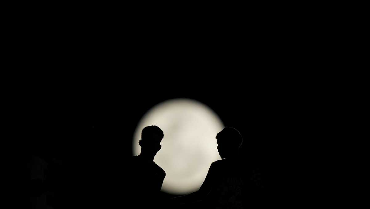 PHOTOS: The first supermoon in August rises around the world