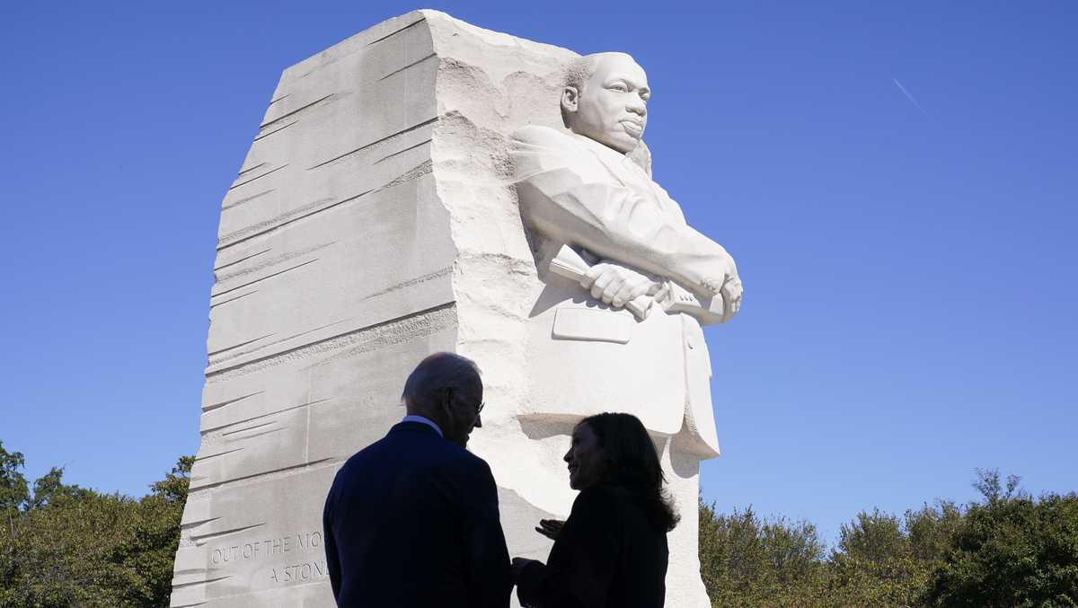March on Washington 60 years: Biden and Harris meet with MLK family