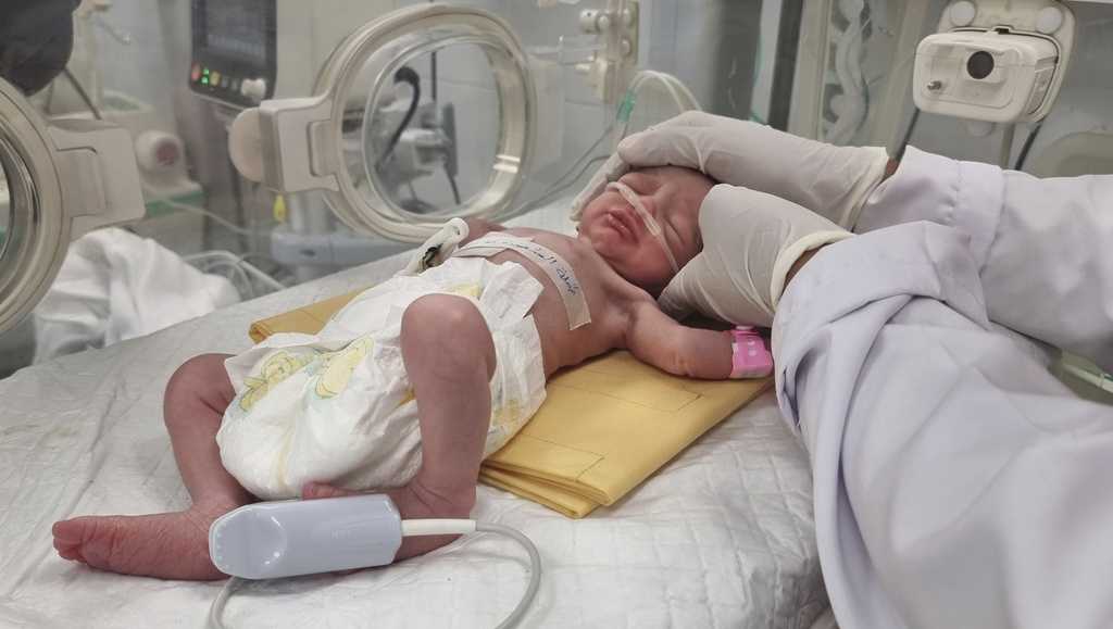 Palestinian baby in Gaza is born an orphan after Israeli strike