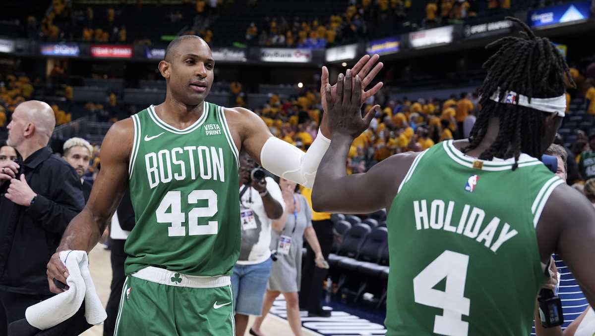 Jrue Holiday's finishing flurry helps Celtics beat Pacers 114-111 for 3-0 lead in East finals