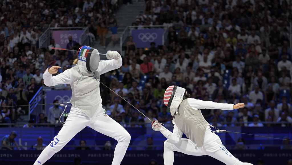 Lee Kiefer gets her 3rd Olympic gold as the US wins a team fencing event for the first time