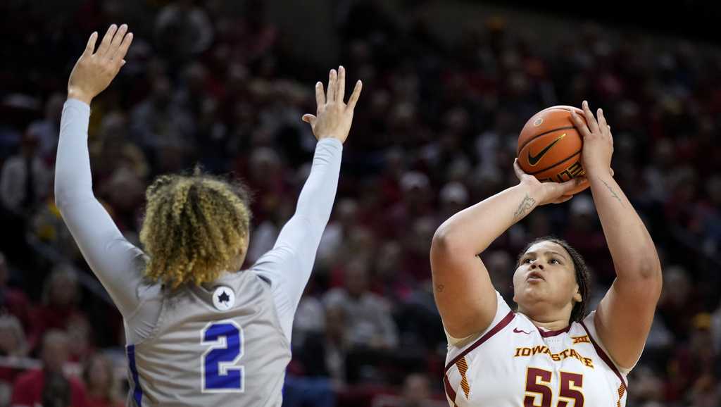 Crooks scores 16, Brown has double-double as No. 8 Iowa State women ...