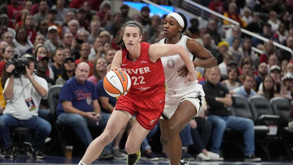 Caitlin Clark steps off the court and onto the fairway to play in an ...